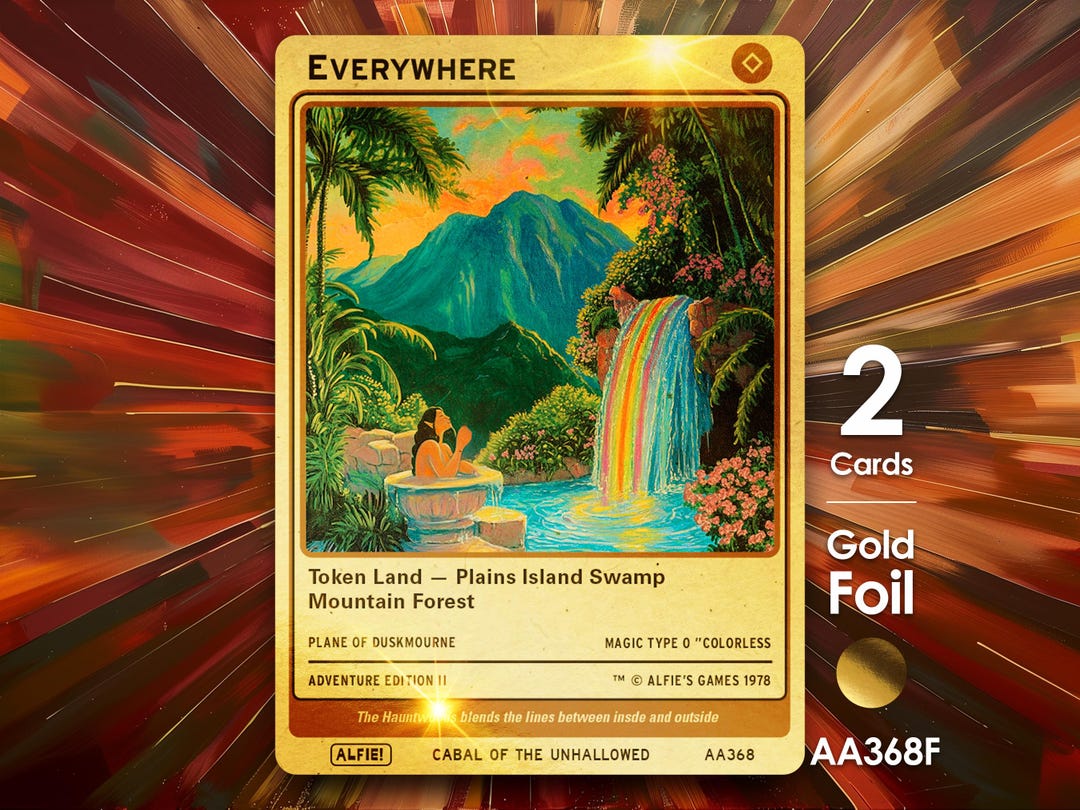 2x Everywhere Gold Foil MTG Token - Alfie's Adventure by Alfie AA368F ...