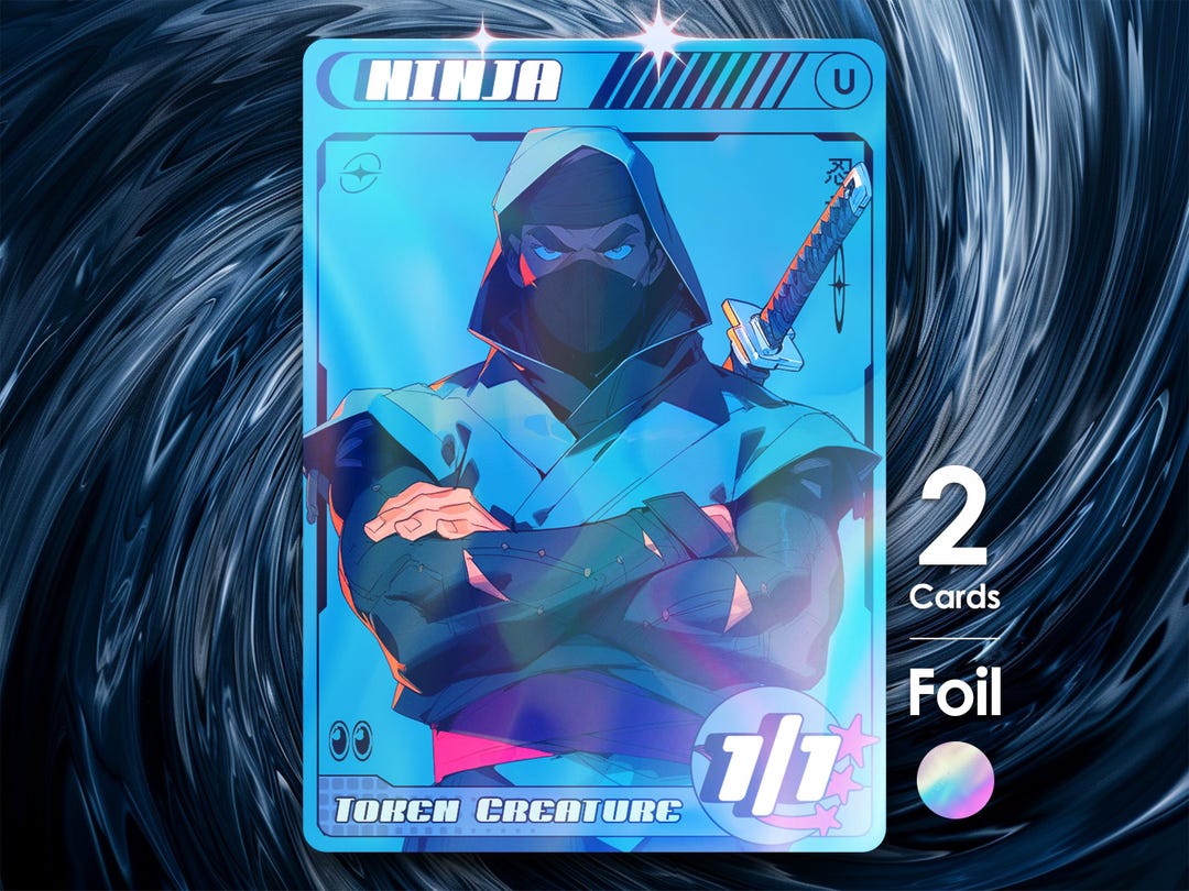 Ninja 1/1 Foil Tokens X2 for Magic Street Clans by Alfie SK29F - Etsy
