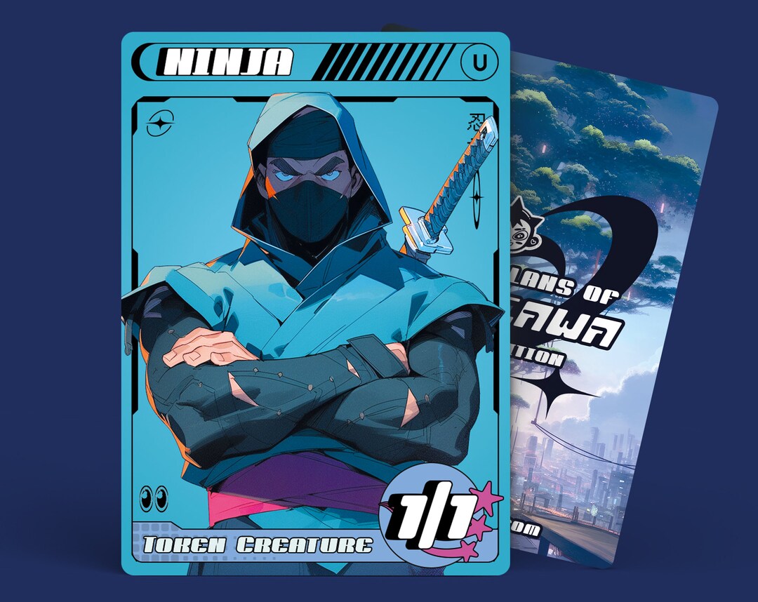 Ninja Token 11 X3 For Magic Street Clans Of Kamigawa Sk29 Etsy