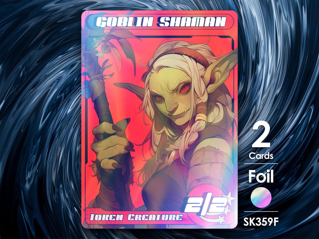 Goblin Shaman Foil Tokens X2 for Mtg - Street Clans by Alfie SK359F - Etsy