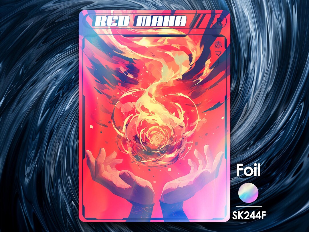 Red Mana Counter Foil Token for Mtg - Street Clans by Alfie SK244F - Etsy