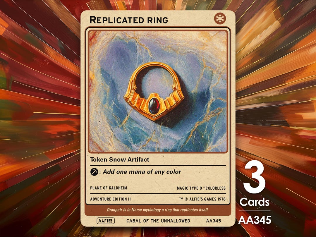 Replicating Ring Token X3 for MTG - Alfie's Adventure by Alfie AA345 - Etsy