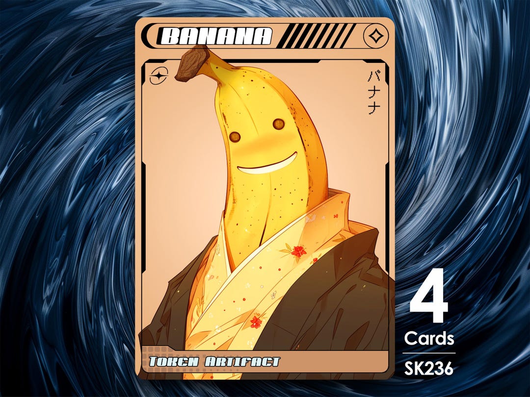 Banana Tokens X3 for MTG Street Clans by Alfie SK236 - Etsy