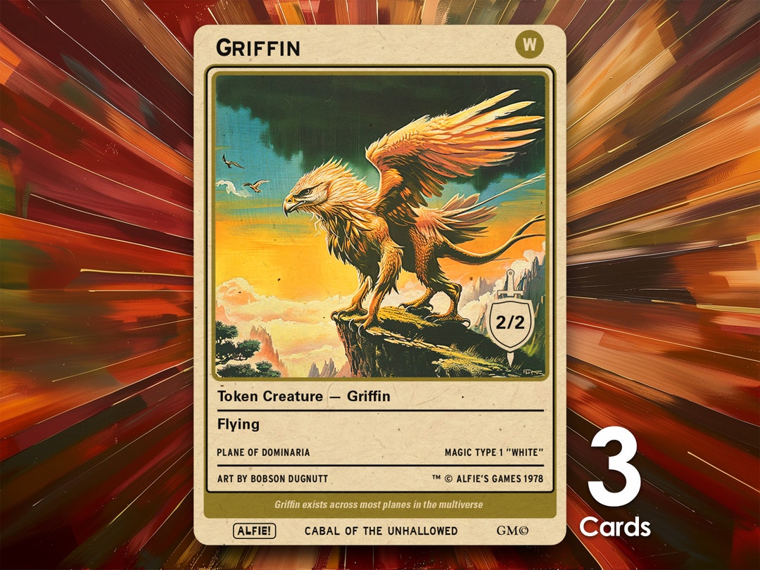 Griffin White X3 MTG Tokens Alfie's Adventure AA250 - Etsy Canada