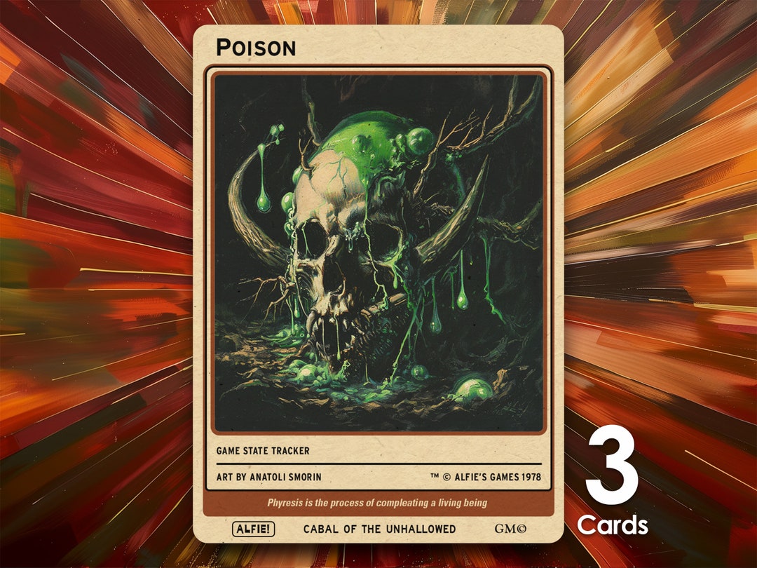 Infect Poison Counter MTG Tokens Alfie's Adventure AA242 - Etsy