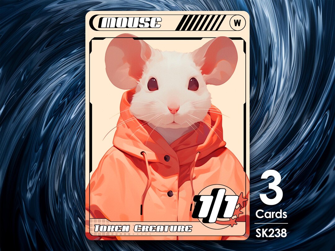 Mouse Token X3 for Mtg Street Clans by Alfie SK238 - Etsy