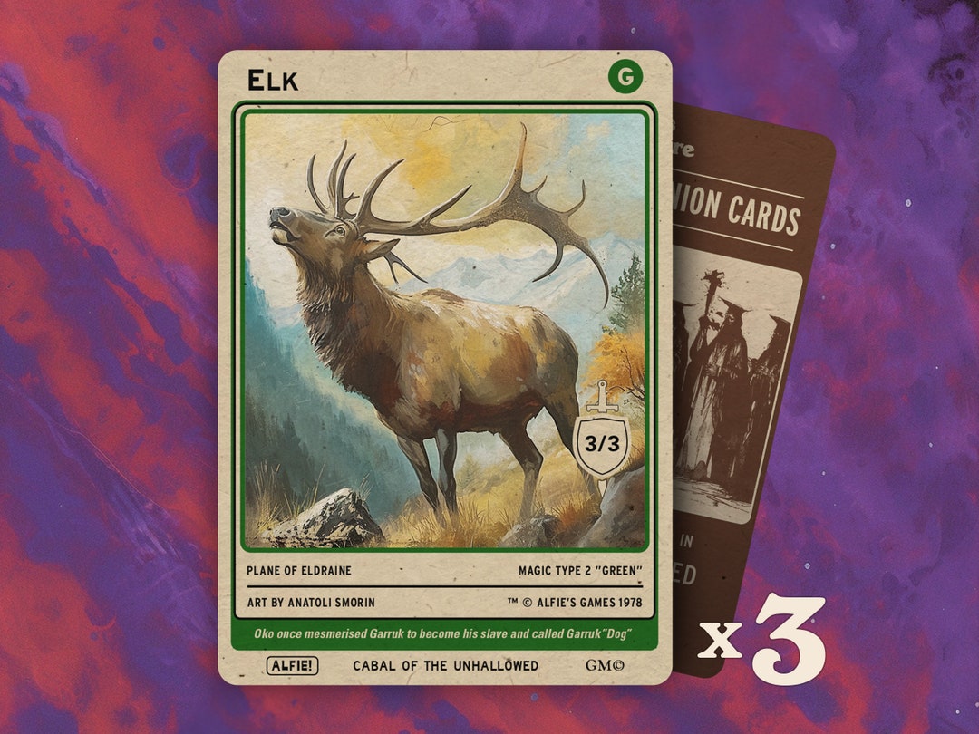 Elk X3 MTG Tokens Alfie's Adventure AA248 - Etsy
