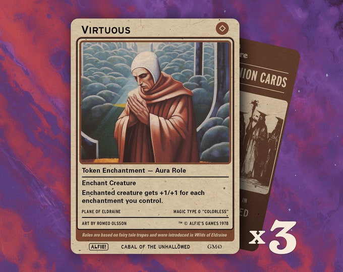 3 Role Token Set Custom MTG Magic Gathering Fantasy Board Game Card ...