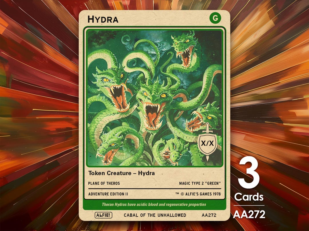 3x Hydra X/X Token MTG - Alfie's Adventure by Alfie AA272 - Etsy