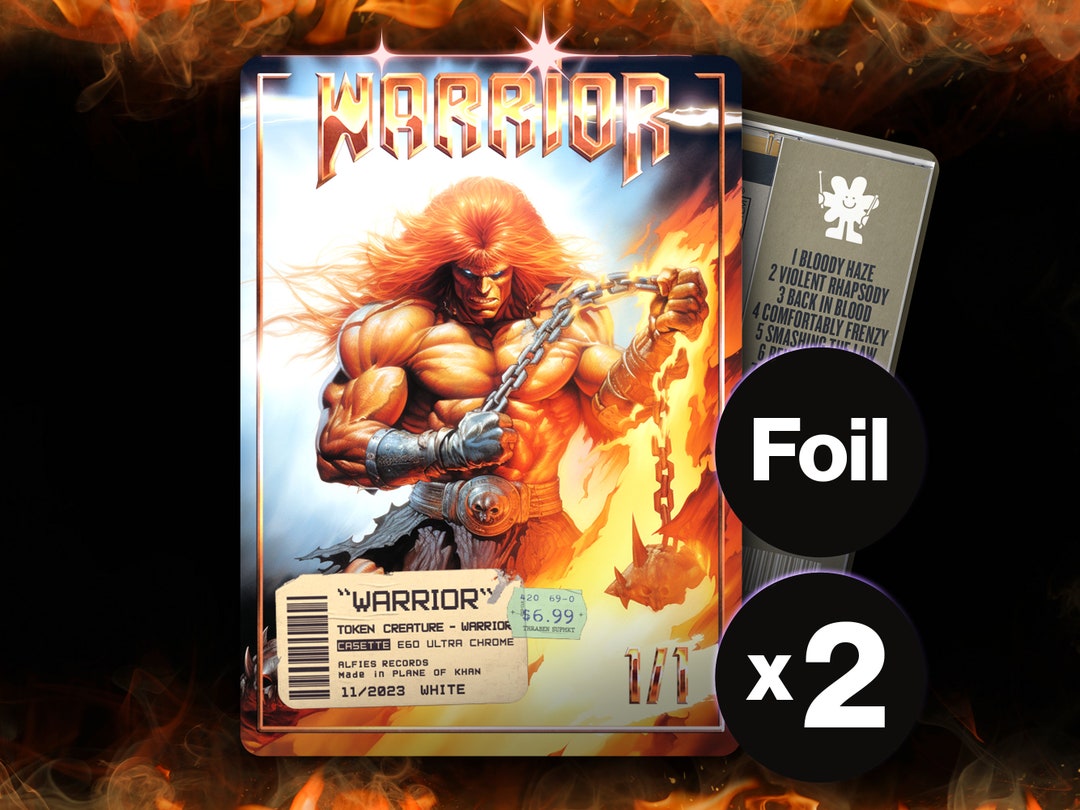 Warrior Foil Token X2 for Magic Heavy Magic HM13F - Etsy