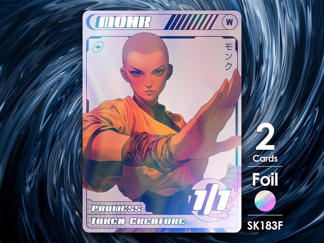 2x Monk White Foil Tokens for Mtg - Street Clans by Alfie SK183F - Etsy