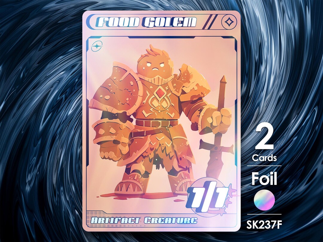 2x Food Golem Foil Tokens for Mtg - Street Clans by Alfie SK237F - Etsy