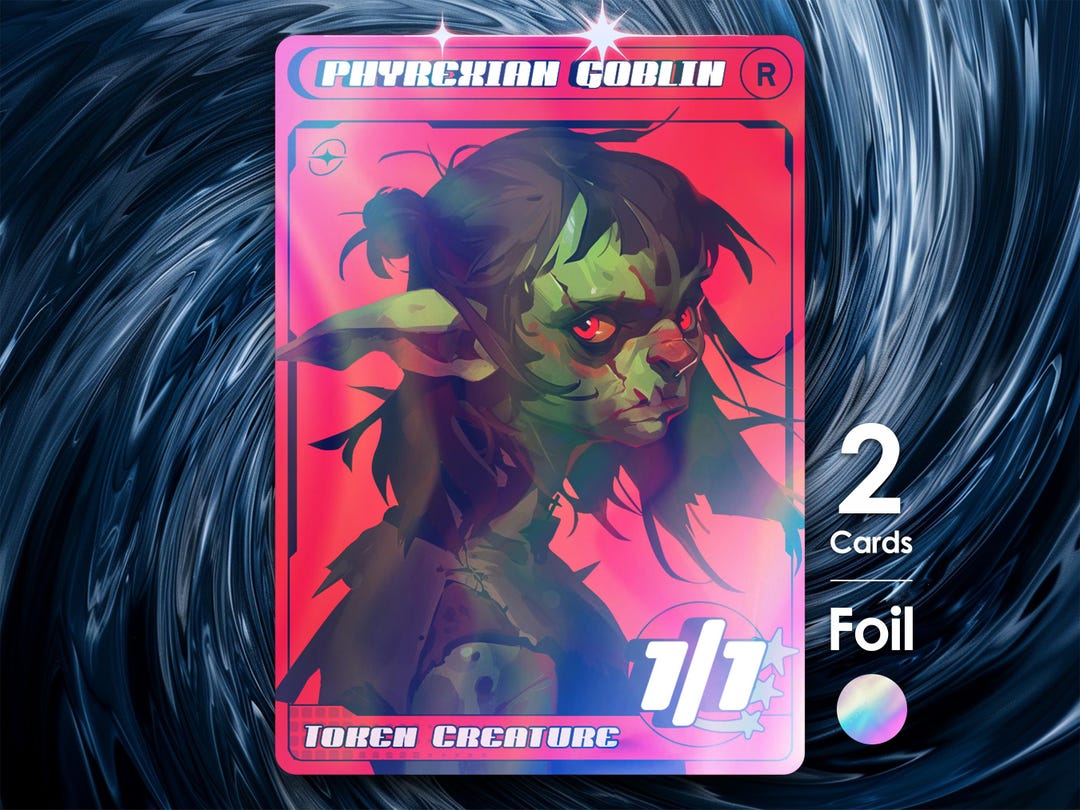 Phyrexian Goblin Foil Tokens X2 for Magic Mtg Street Clans by Alfie ...