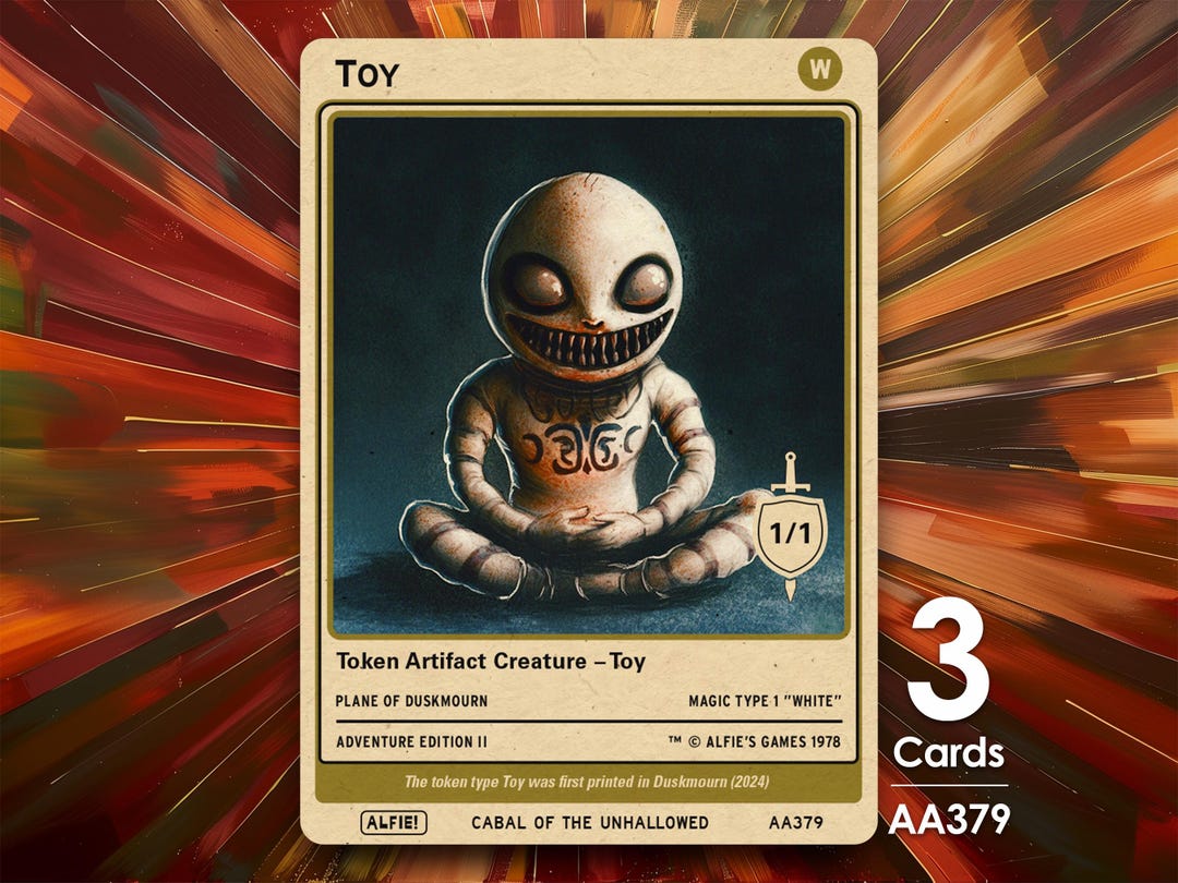 Toy Token X3 for MTG Alfie's Adventure by Alfie AA379 - Etsy