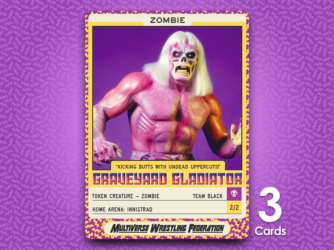 Zombie Token 22 X3 For Magic Multiverse Wrestling Federation Mw25 Etsy