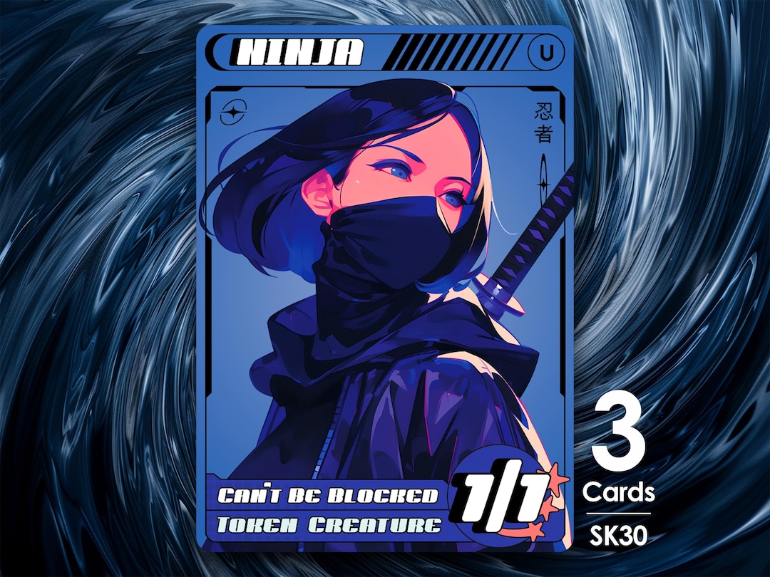 Ninja Token X3 for MTG Street Clans by Alfie SK30 - Etsy