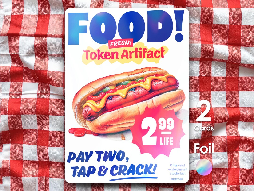 Food Foil Tokens X2 for Magic Thraben Supermarket by Alfie TS16F - Etsy
