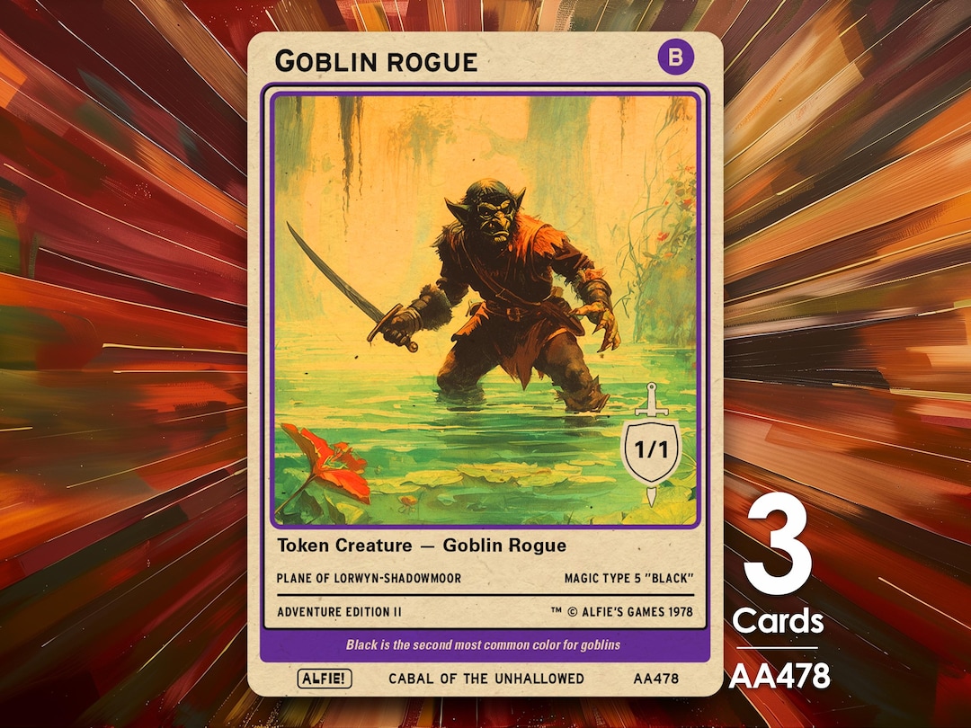3x Goblin Rogue MTG Token - Alfie's Adventure by Alfie AA478 - Etsy
