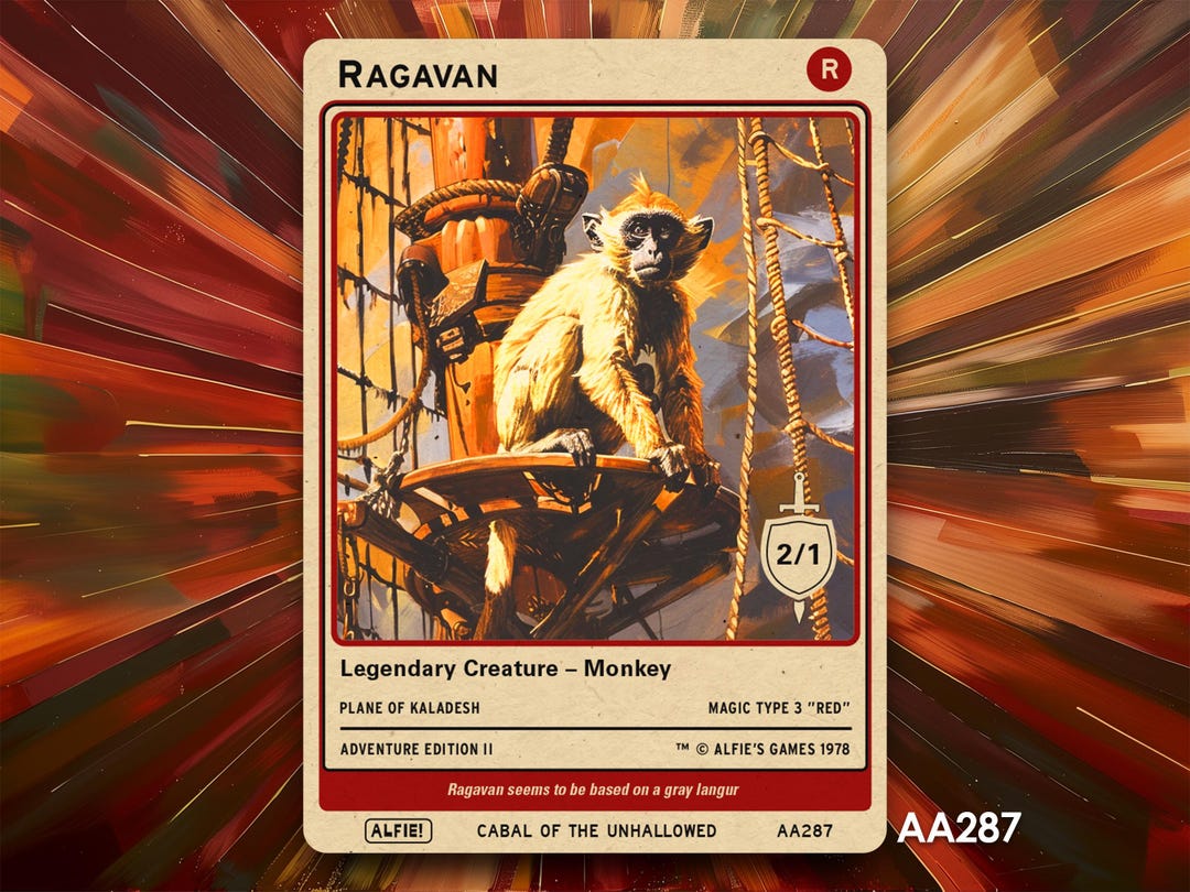 Ragavan Token for MTG - Alfie's Adventure by Alfie AA287 - Etsy