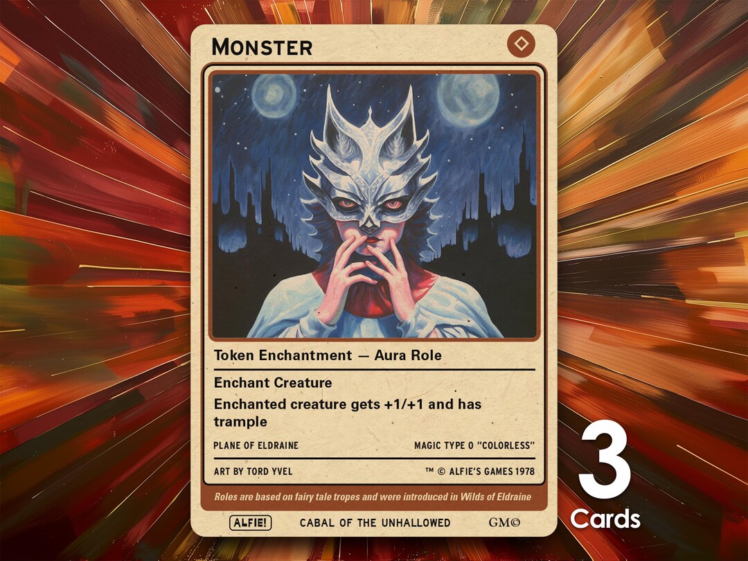 Role Monster MTG Token X3 Alfie's Adventure by Alfie AA159 - Etsy