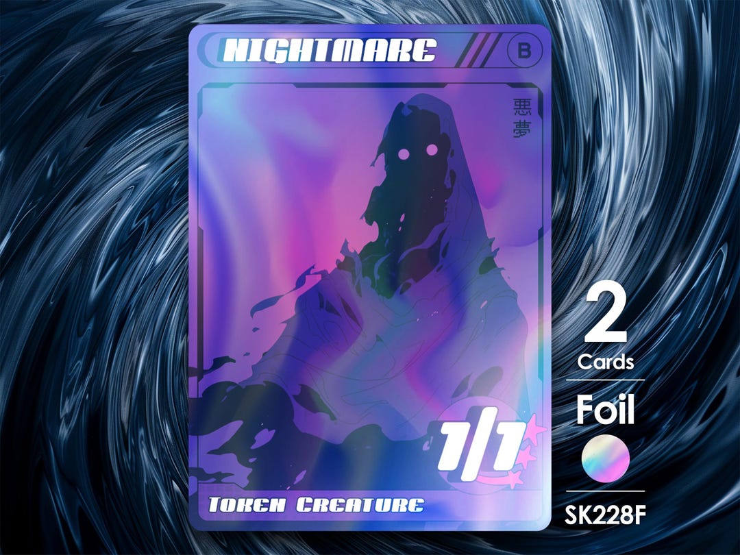 Nightmare 1/1 Foil Tokens X2 for Mtg Street Clans by Alfie SK228F - Etsy