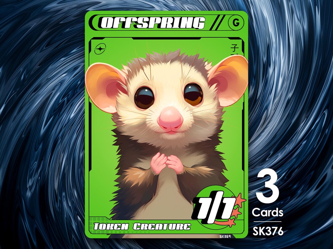 Offspring Possum Green X3 for MTG - Street Clans by Alfie SK376 - Etsy