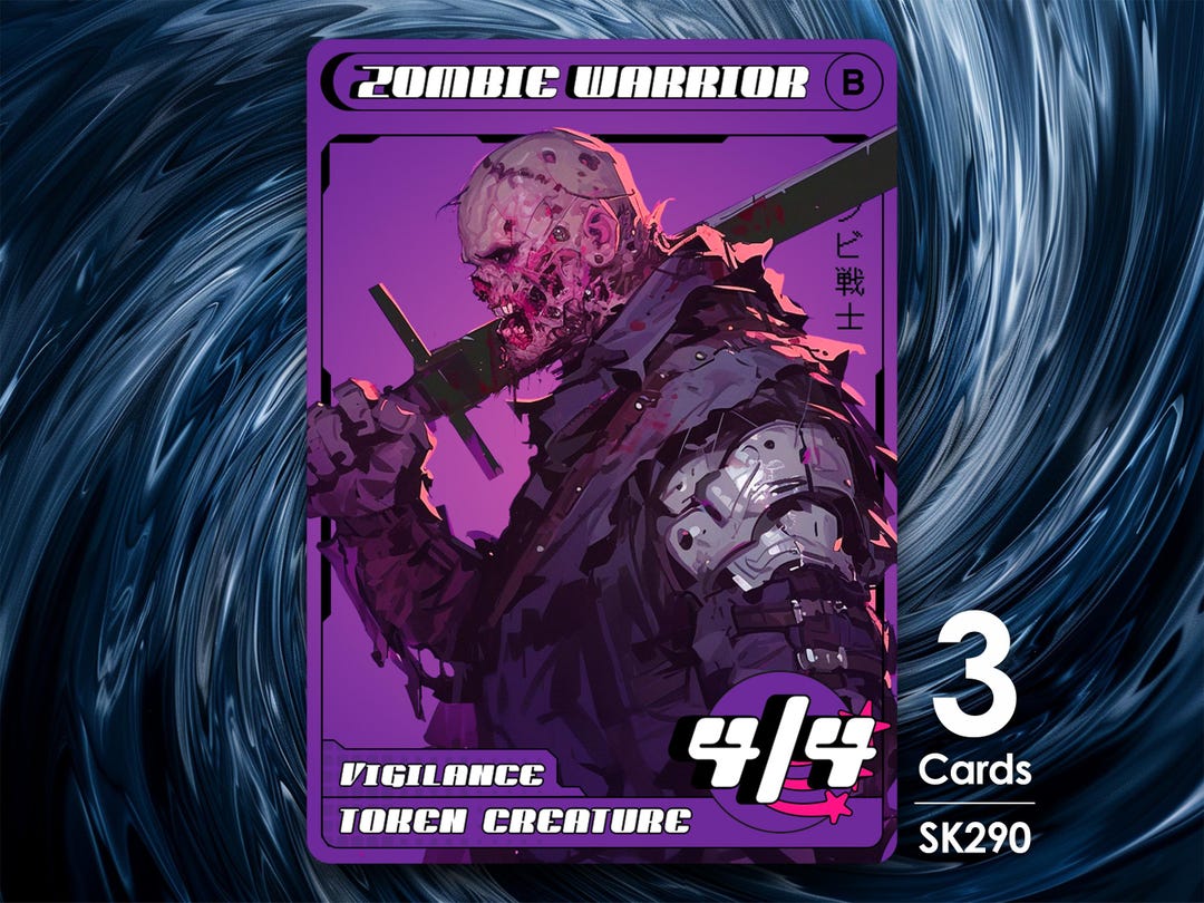 3x Zombie Warrior Token for Mtg - Street Clans by Alfie SK290 - Etsy
