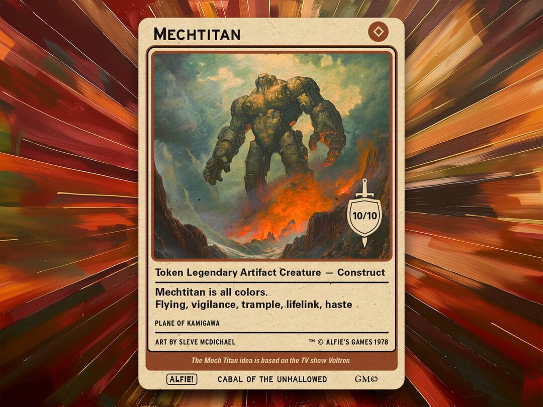 Mechtitan 10/10 Token MTG Tokens Alfie's Adventure AA253 - Etsy Canada