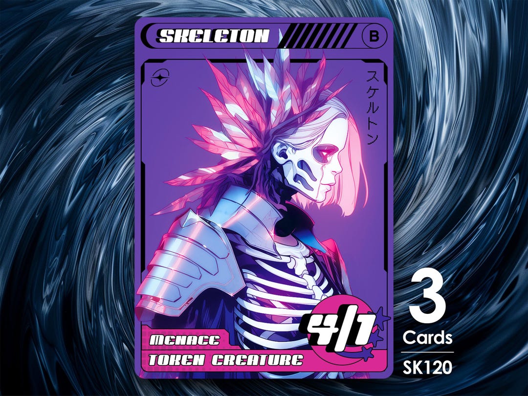 3x Skeleton 4/1 Token for MTG - Street Clans by Alfie SK120 - Etsy