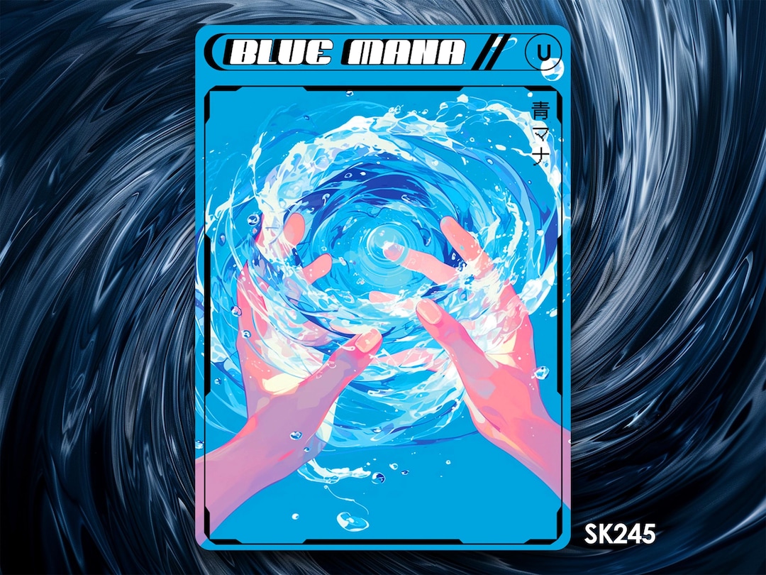 Blue Mana Counter Token for Mtg - Street Clans by Alfie - SK245 - Etsy