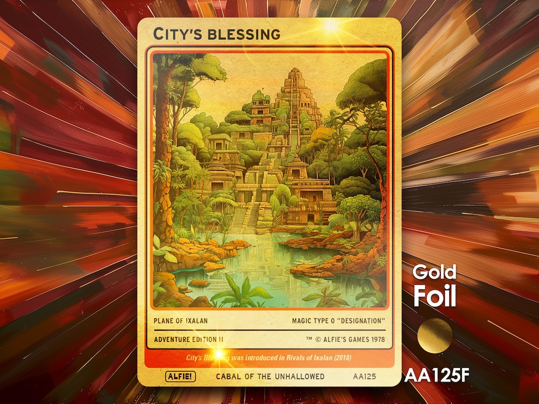 City's Blessing Gold Foil MTG Token - Alfie's Adventure by Alfie ...