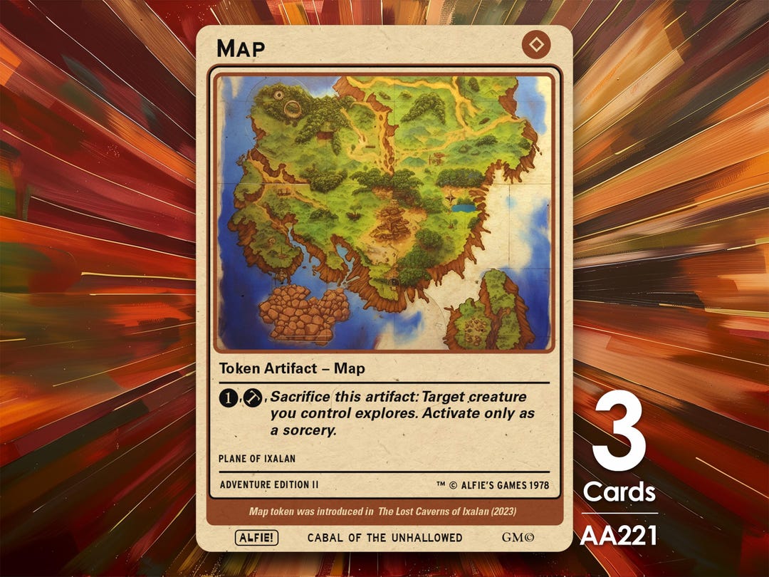 3x Map MTG Token - Alfie's Adventure by Alfies AA221 - Etsy