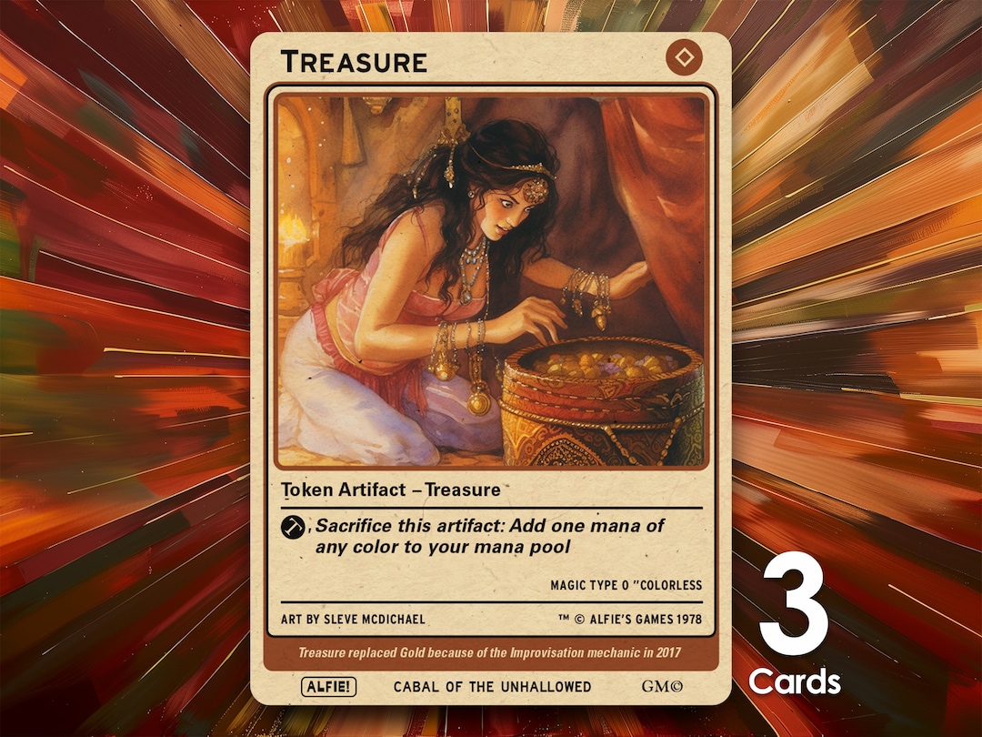 Treasure MTG Token X3 Alfie's Adventure AA179 - Etsy