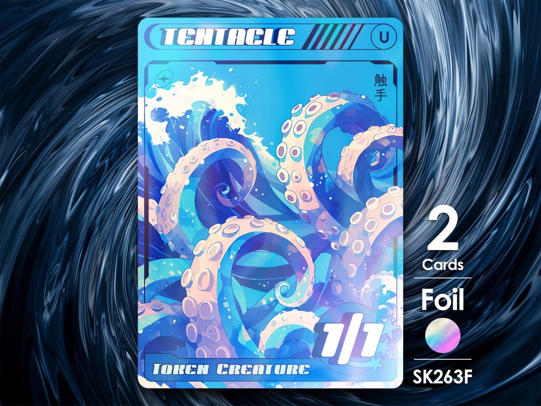 Tentacle Foil Tokens X2 for Mtg Street Clans by Alfie SK263F - Etsy