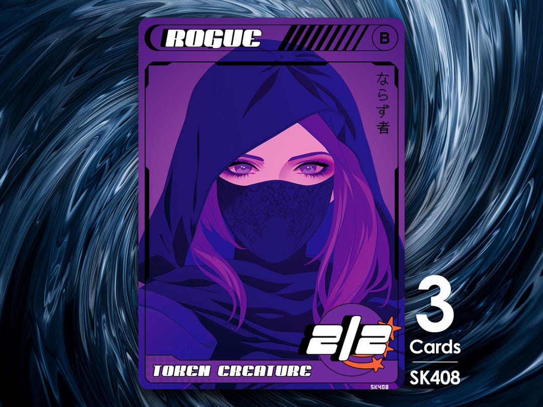3x Rogue Black Token for MTG - Street Clans by Alfie - SK408 - Etsy