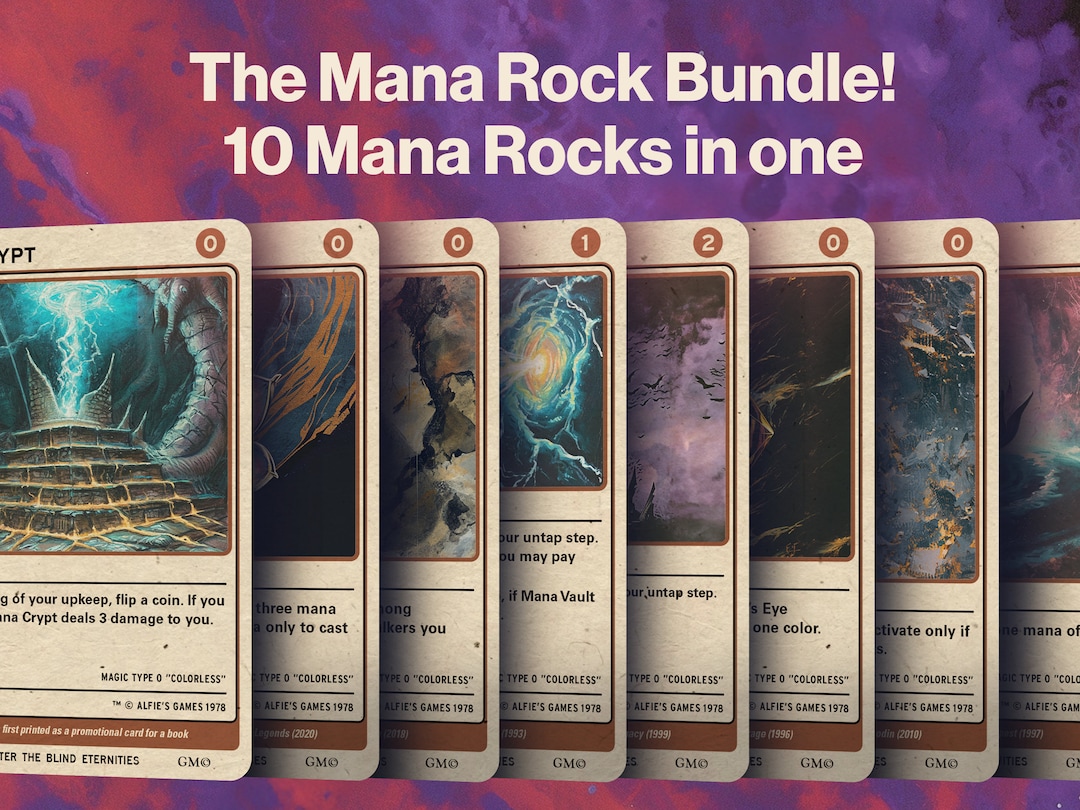 Mana Rocks Bundle 10 Artifacts MTG Proxy Alfie's Adventure - Etsy