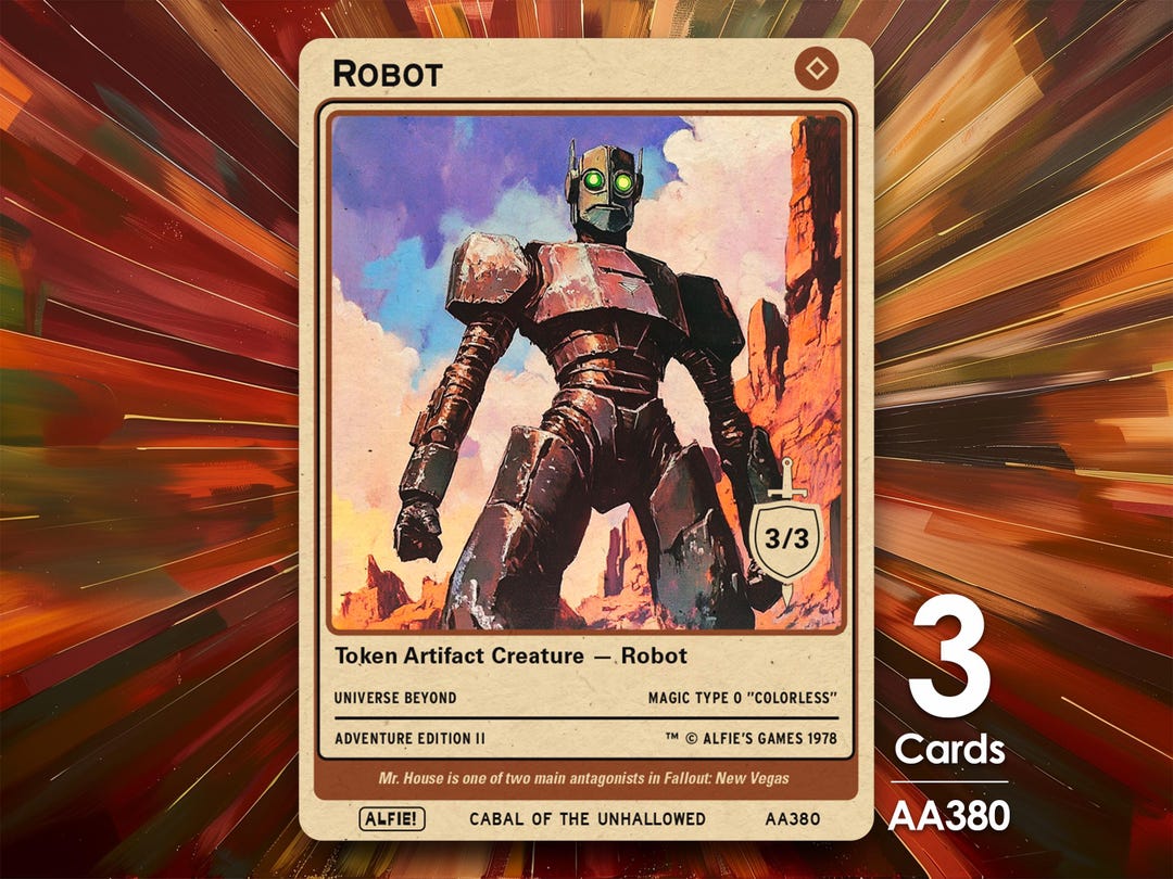 3x Robot MTG Token - Alfie's Adventure by Alfie - AA380 - Etsy