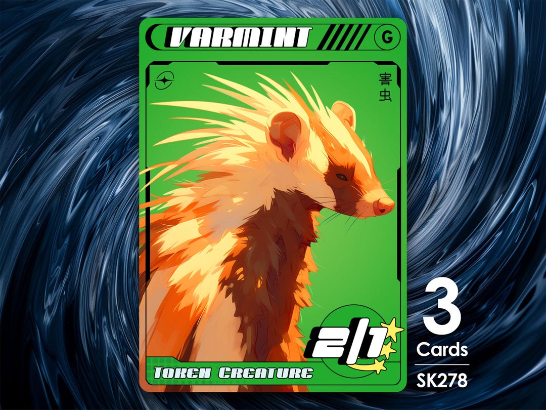 3x Varmint Token for Mtg - Street Clans by Alfie SK278 - Etsy
