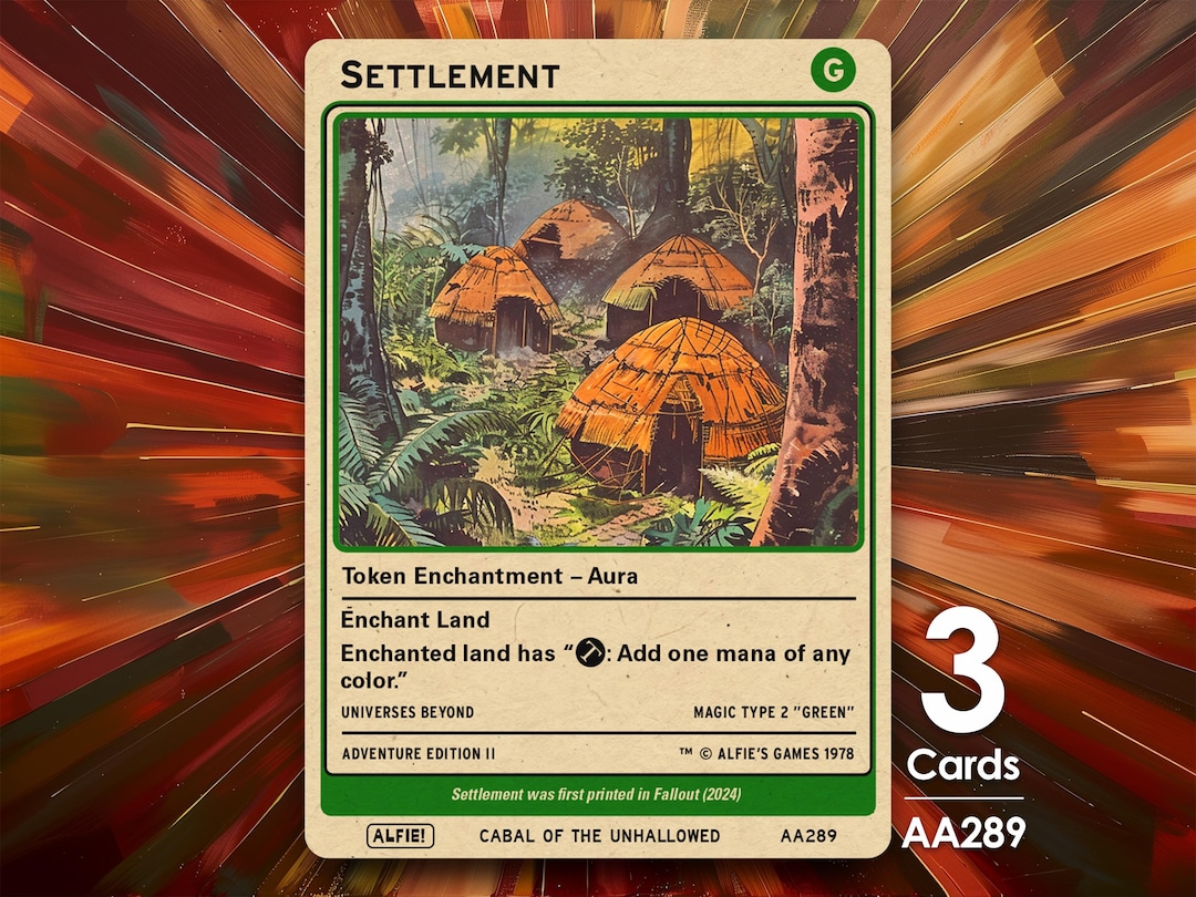 Settlement Token X3 for MTG Alfie's Adventure by Alfie AA289 - Etsy