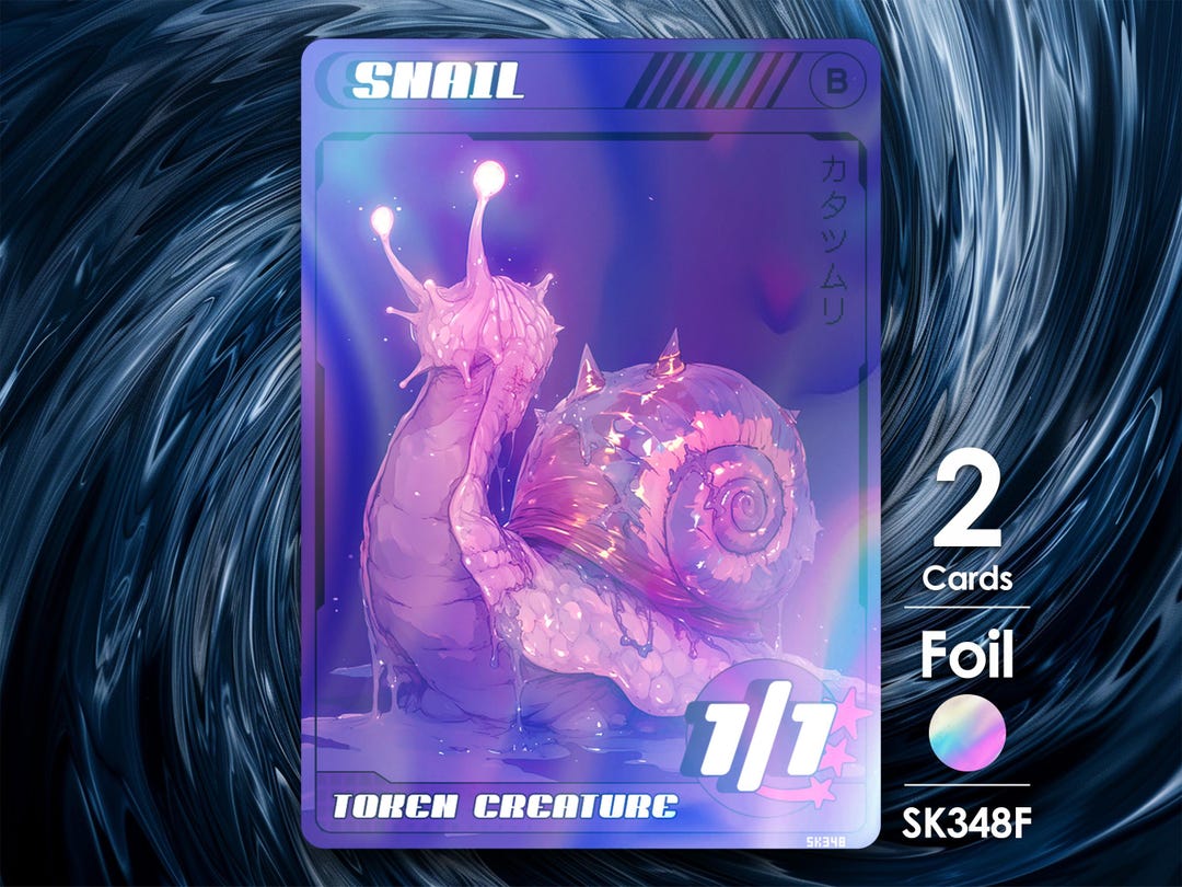 Snail Foil Tokens X2 for Mtg - Street Clans by Alfie SK348F - Etsy