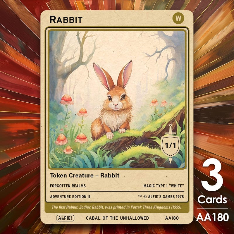 1/1 Rabbit Token - Etsy UK