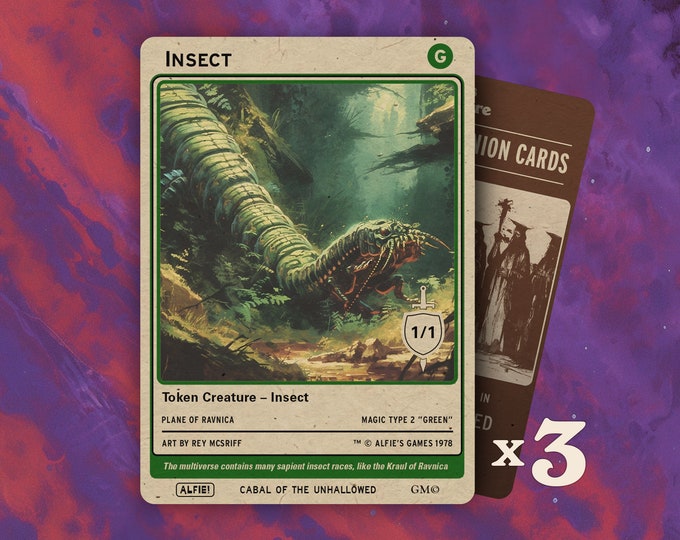 Insect Token Custom Altered MTG Magic the Gathering Fantasy Board Game ...