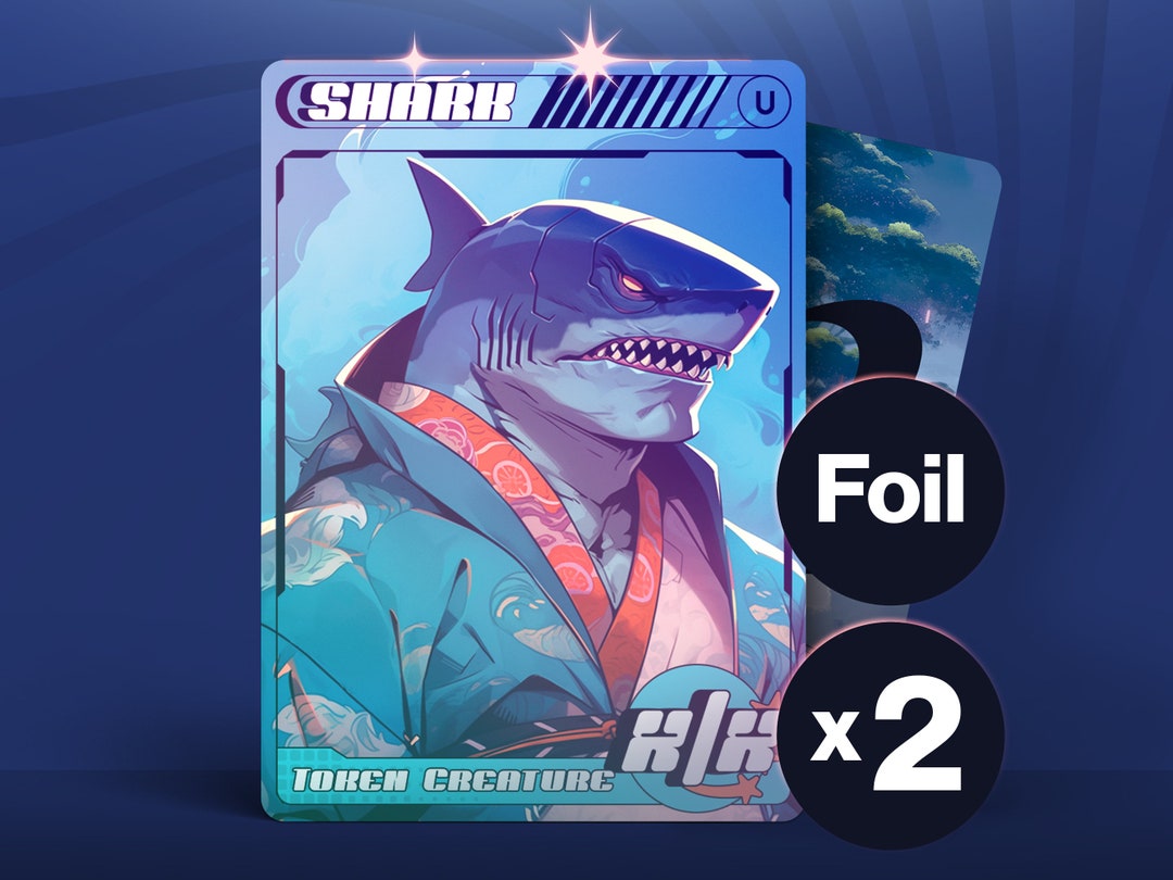 Shark Foil Token 1/1 X2 for Magic Street Clans of Kamigawa SK78F - Etsy