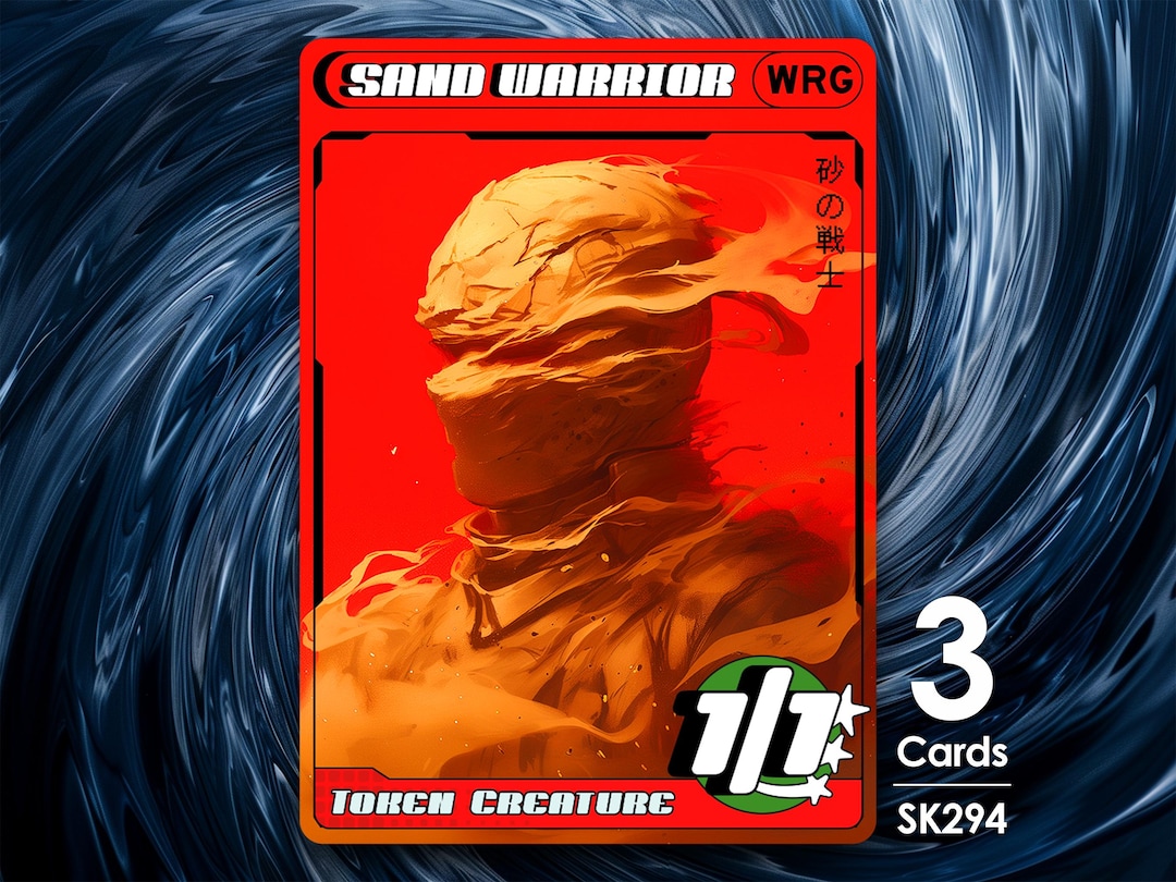 Sand Warrior Token X3 for Mtg - Street Clans by Alfie SK294 - Etsy