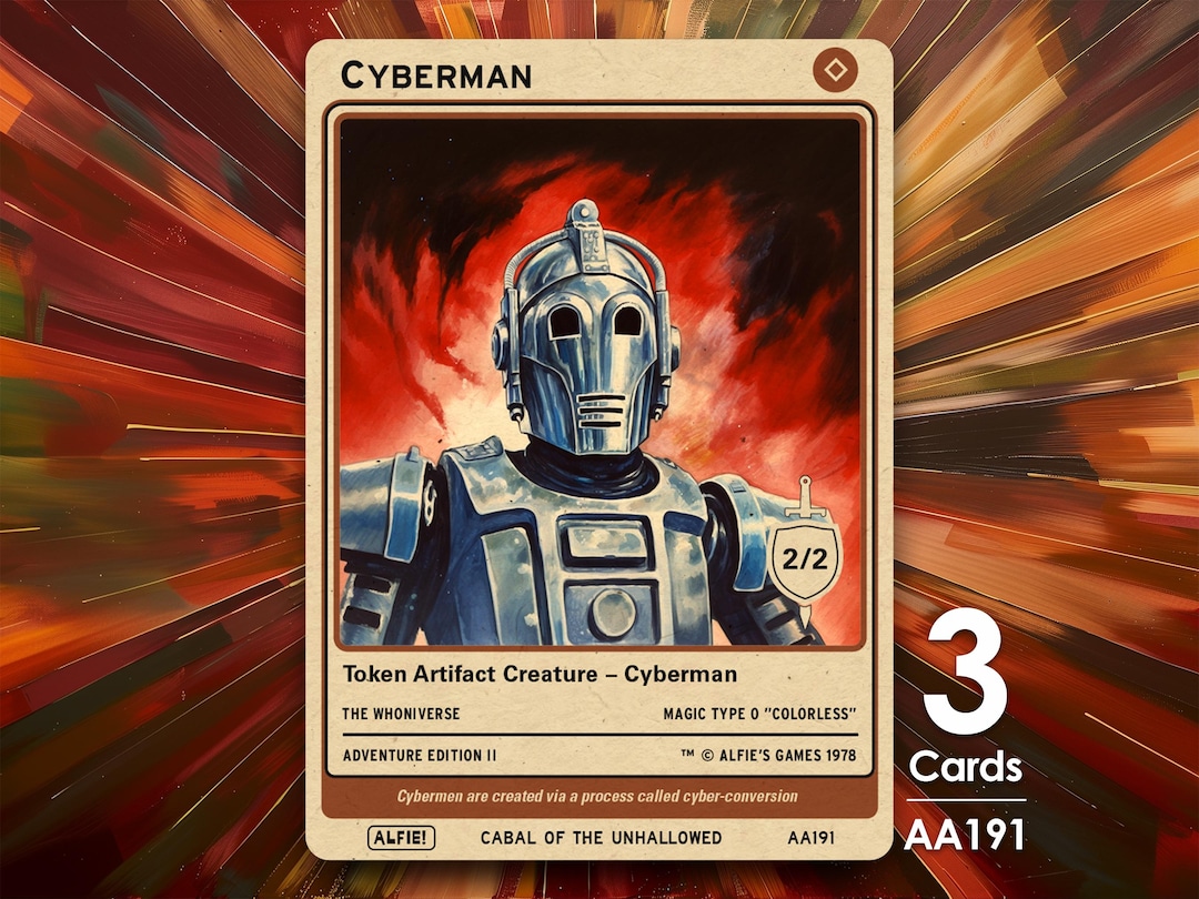 Cyberman Token X3 for MTG - Alfie's Adventure by Alfie AA191 - Etsy