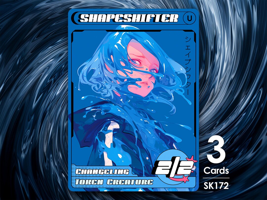 Shapeshifter Blue Token X3 for Mtg - Street Clans by Alfie SK172 - Etsy