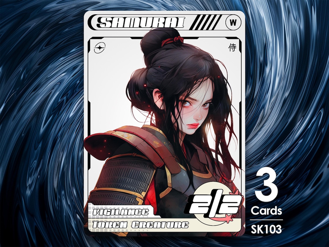 Samurai Vigilance Token X3 for MTG - Street Clans by Alfie SK103 - Etsy