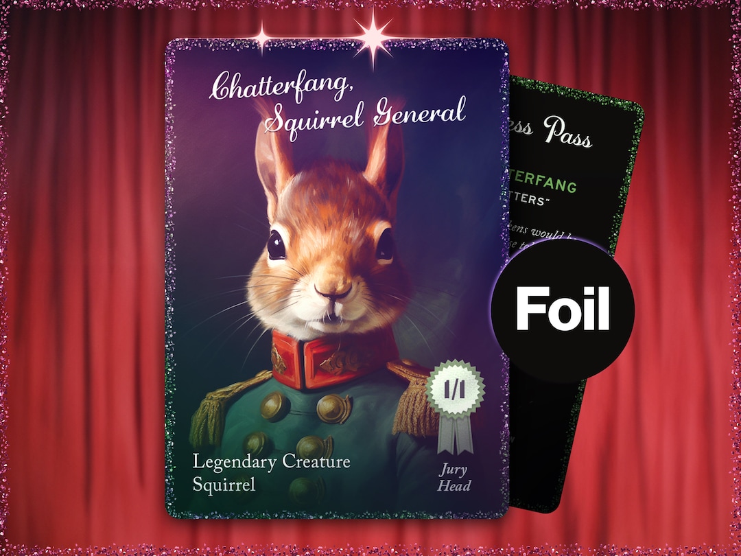 Chattefang Squirrel General Foil Proxy Multiverse Pets & - Etsy UK