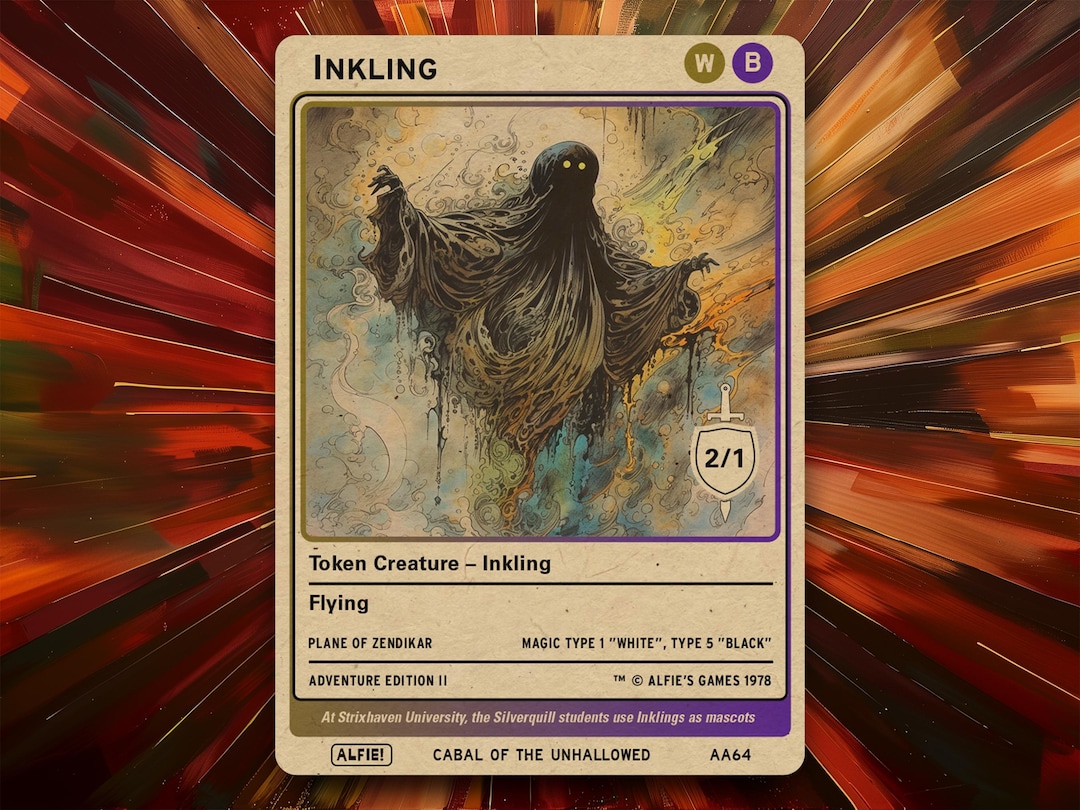 Inkling 2/1 MTG Tokens Alfie's Adventure by Alfie - Etsy