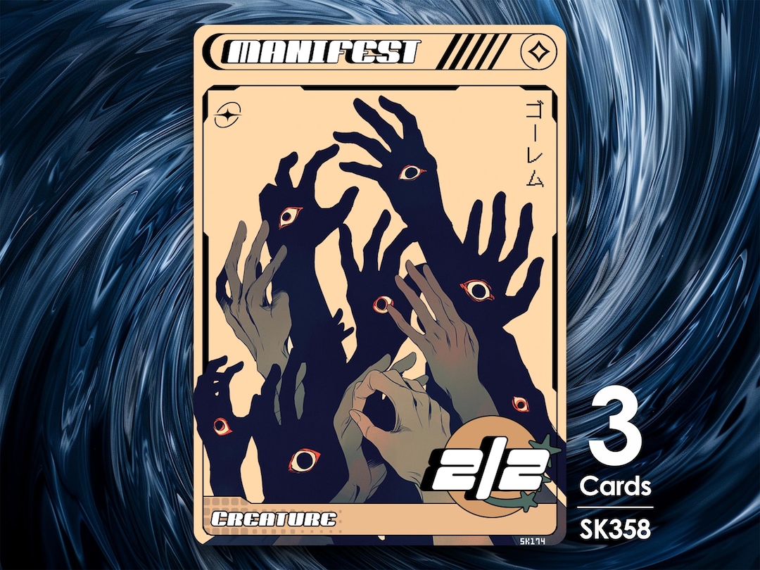 Manifest Dread Token X3 for Mtg - Street Clans by Alfie SK358 - Etsy